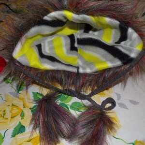 Furry Wild Thing Hat Horn Fur Hat Monster Creature Hat Birthday OOAK ...