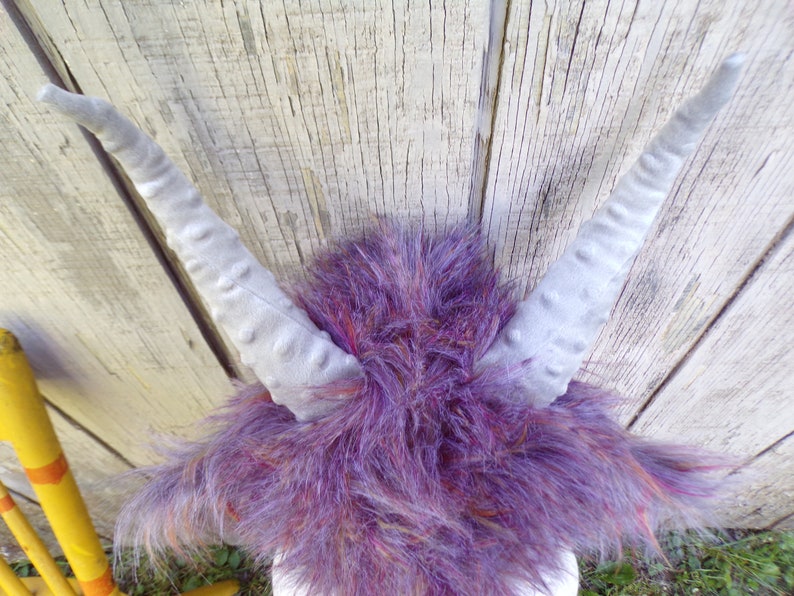 Furry Wild Thing Hat Horn Fur Hat Monster Creature Hat - Etsy