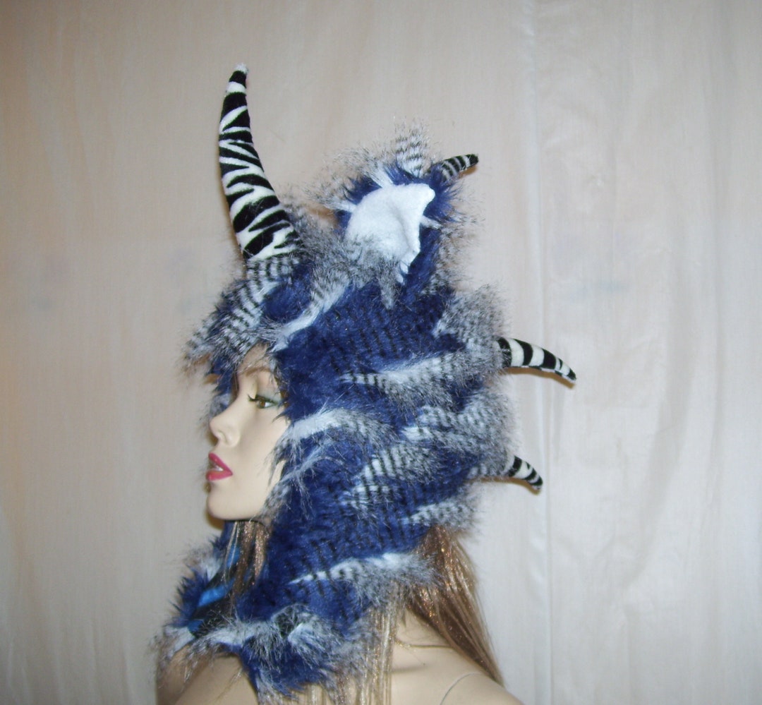 Ready to Ship Monster Horn Hat OOAK Halloween Costume Hat Furry Horned ...