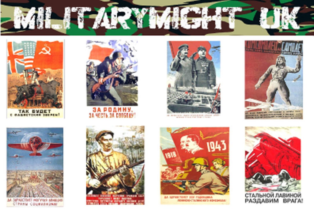 1/32 1/35 Scale WW2 Soviet Period Posters Diorama Decals Modelling - Etsy