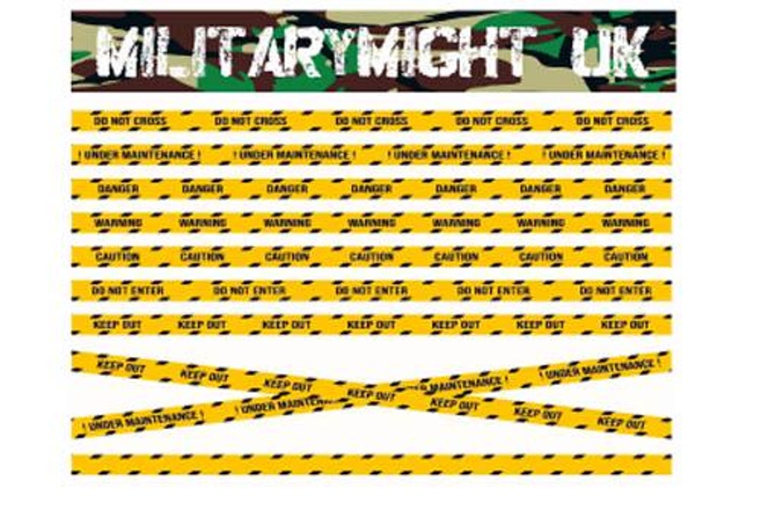 1/32 1/35 Scale Warning Tapes Caution Diorama Decals Modelling - Etsy
