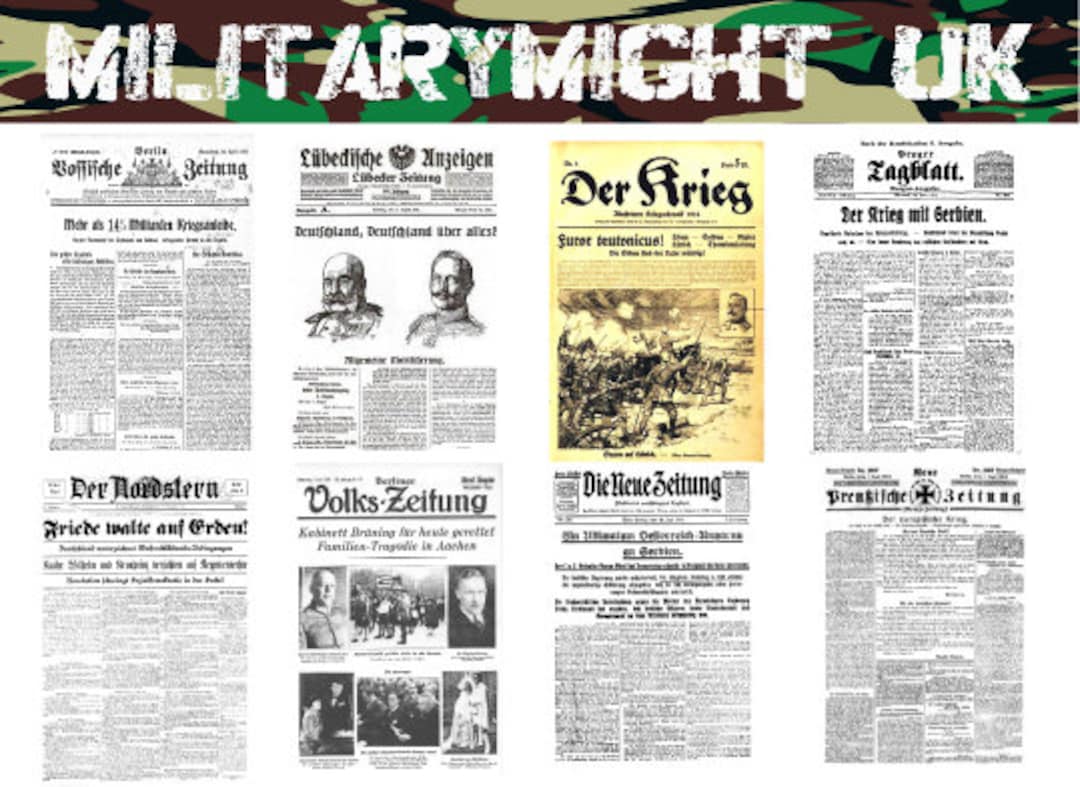 1 16 1 18 Scale WW1 German Newspapers Front Covers - Etsy