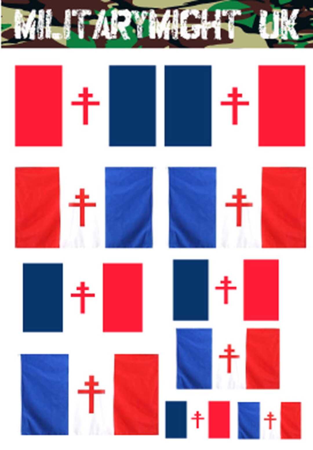 1 32 1 35 Scale Free French WW2 Flags Aerial Recognition - Etsy