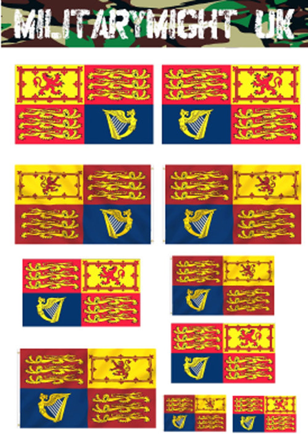 1 32 1 35 Scale British Royal Standard Flags Aerial Recognition - Etsy