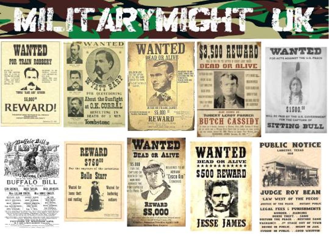 1 16 1 18 Scale Wild West Period Posters Diorama Modelling Decals - Etsy