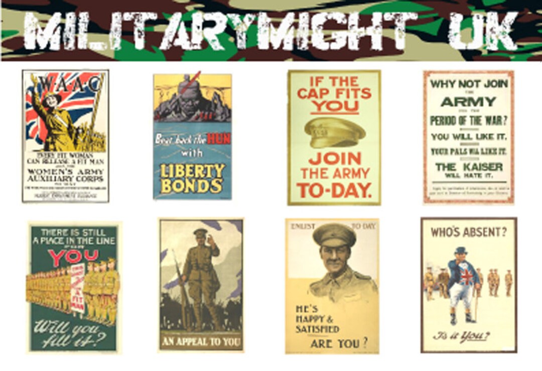 1/32 1/35 Scale WW1 British Period Posters Diorama Decals Modelling - Etsy