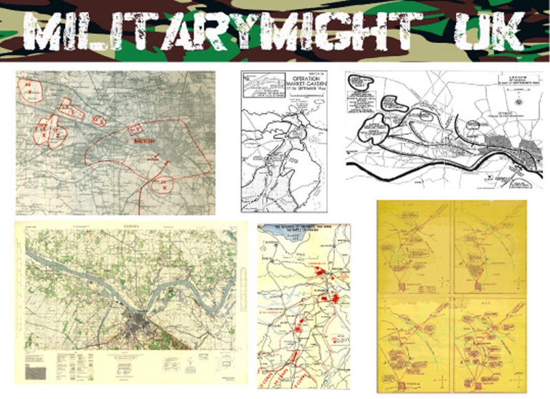1 16 1 18 Scale WW2 Printed Maps Operation Market Garden a Bridge to ...