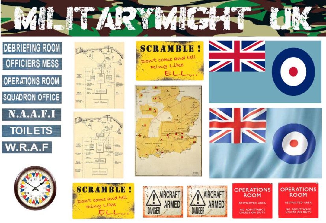 1 32 1 35 Scale RAF WW2 Airforce Base Signs Set Diorama - Etsy