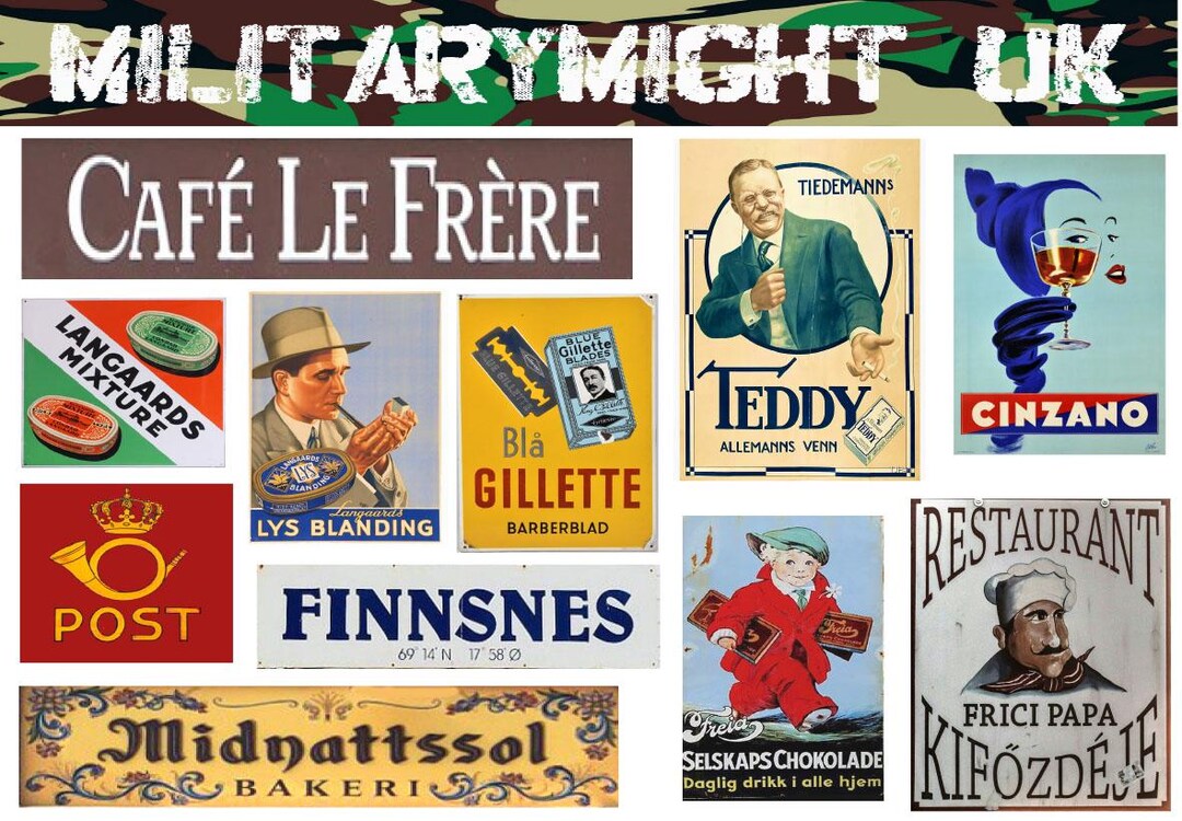 1 32 1 35 Scale WW2 Norway Business Shop Signs Set Diorama - Etsy
