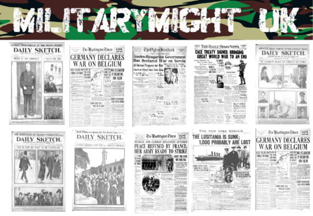 1 16 1 18 Scale WW1 Allied Newspapers Front Covers - Etsy
