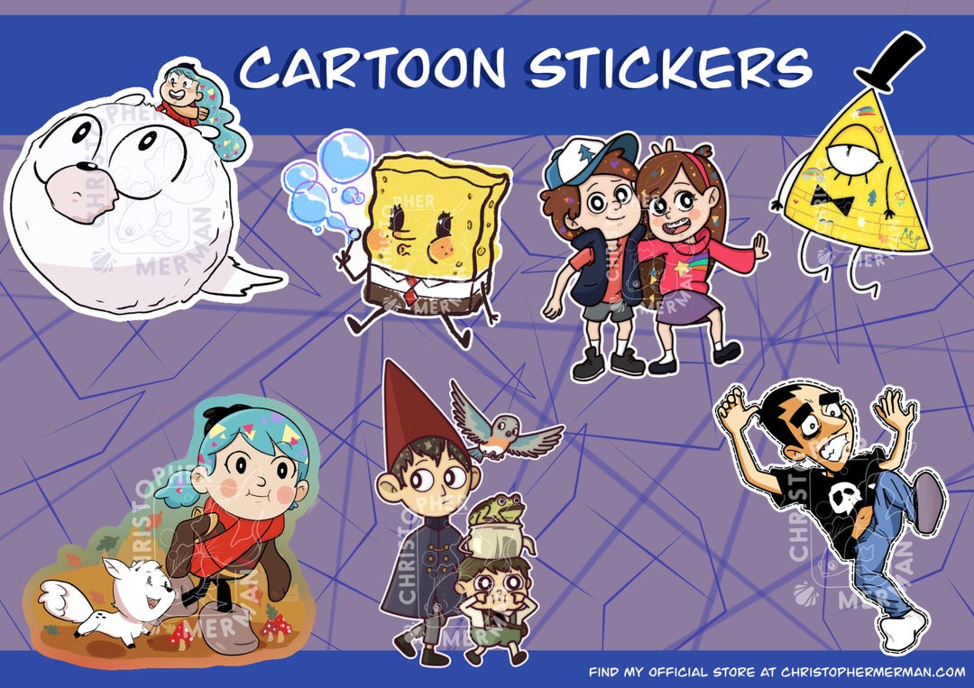 Cartoon Series Stickers - Etsy