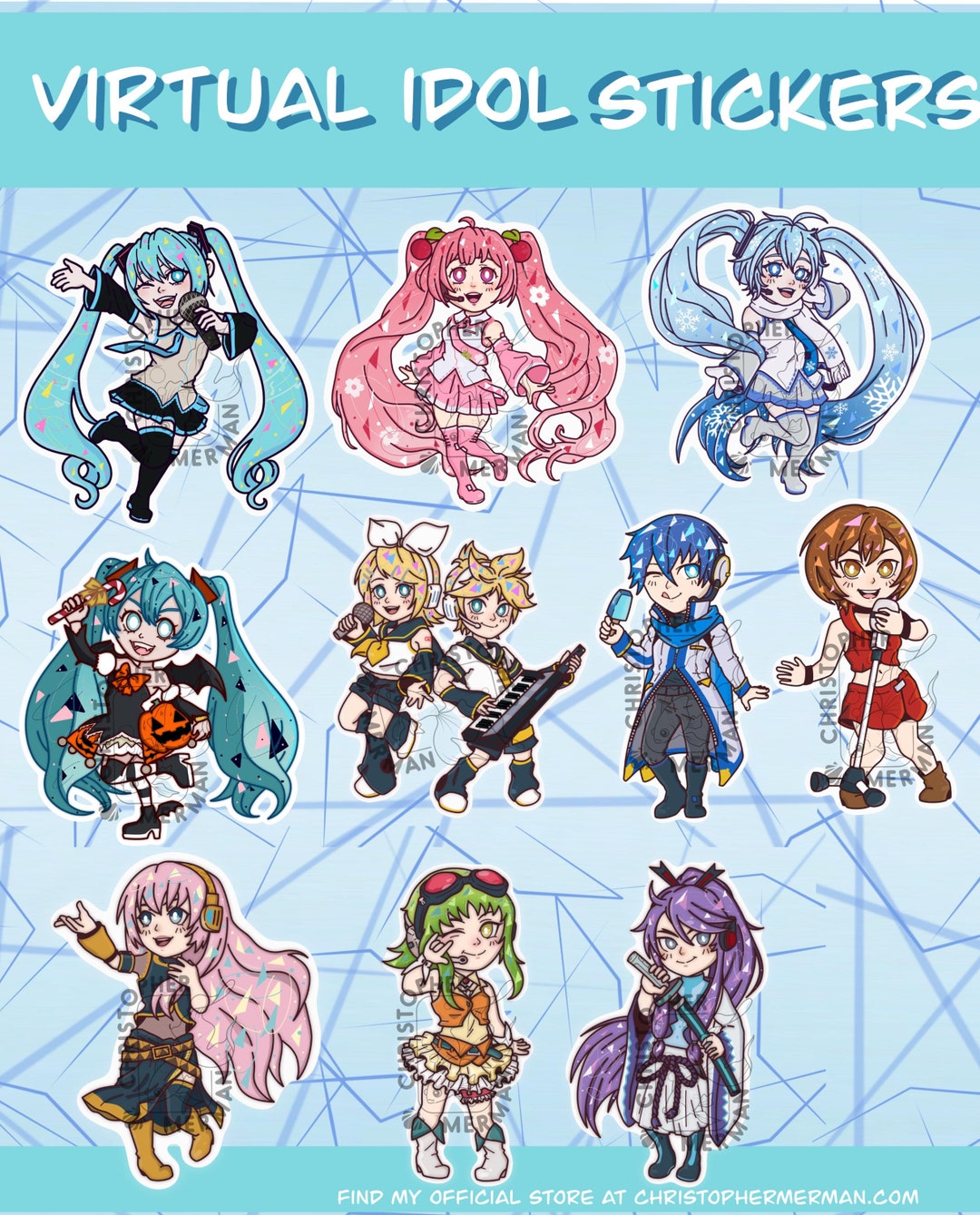Virtual Idol Stickers - Etsy