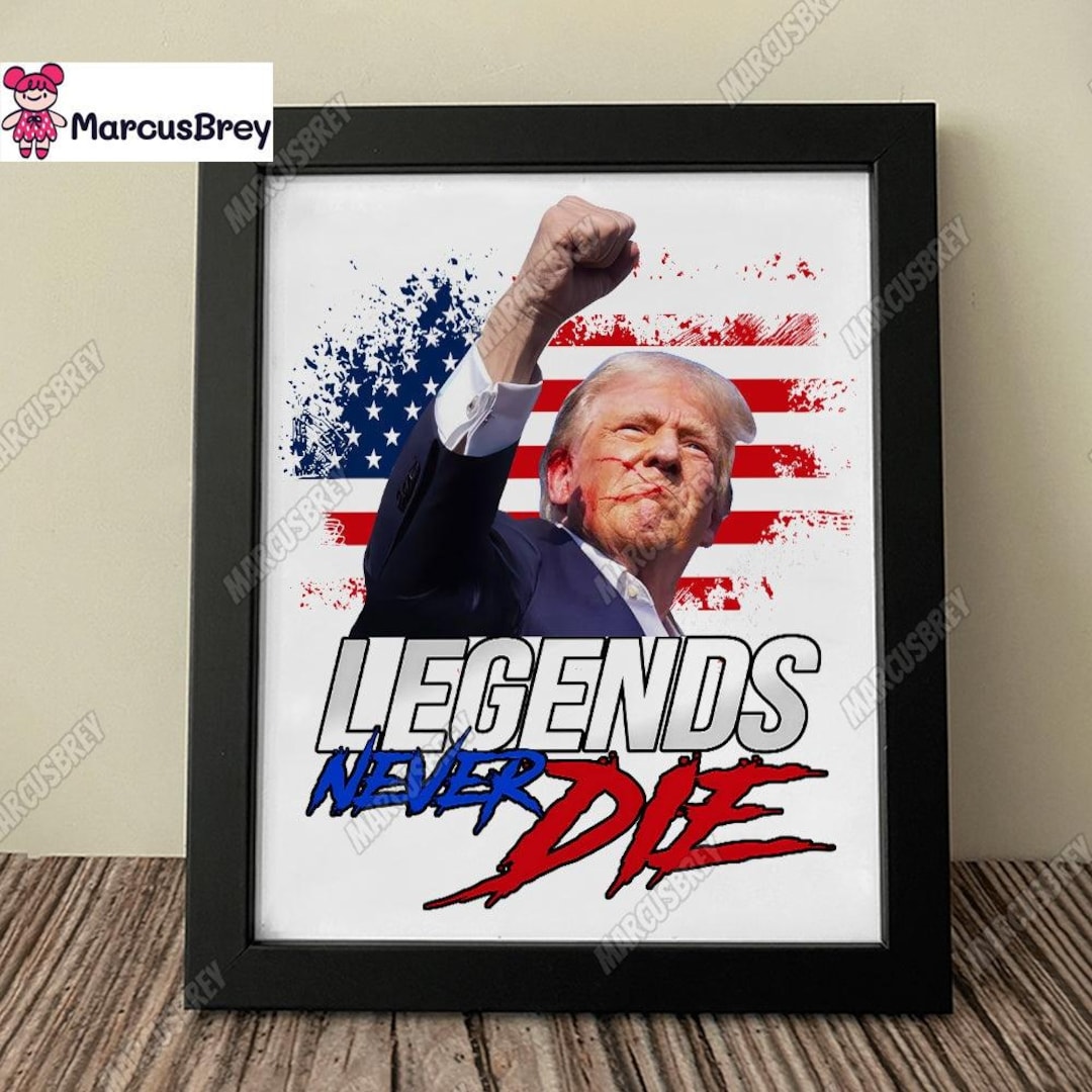 Donald Trump Picture Frame, Legends Never Die Trump Photo Frame, Trump ...