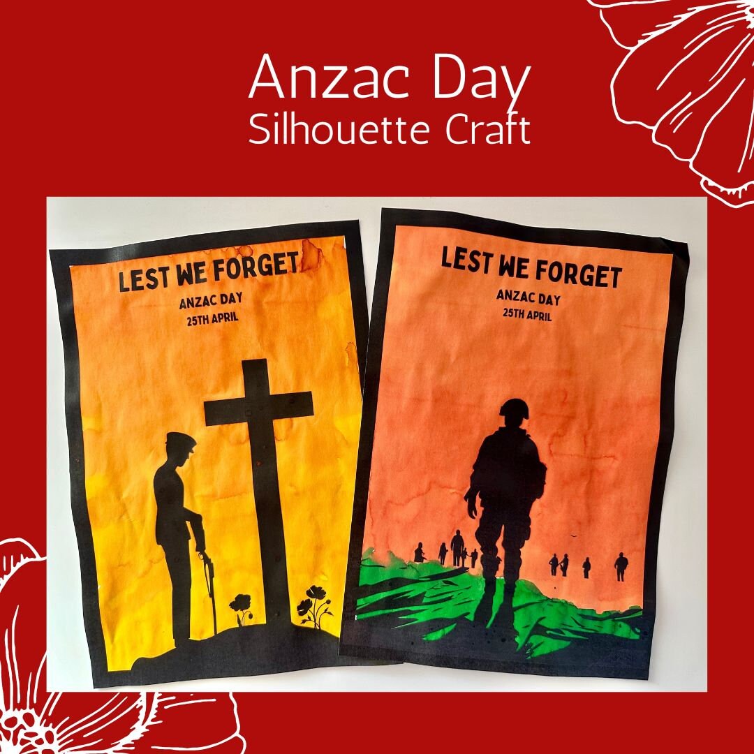 Anzac Day Craft Silhouette Worksheets - Etsy