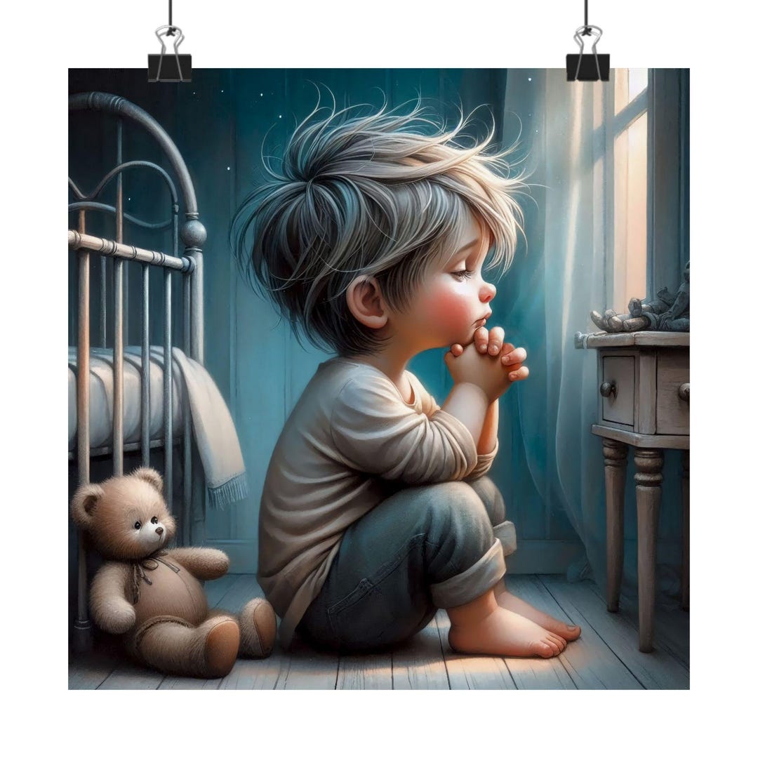 Whimsical Child Prayer Poster, Bedroom Decor, Children's Room Art ...