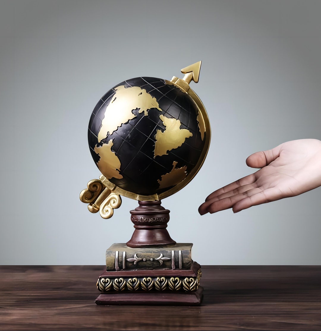 Vintage-inspired Iron Earth Globe Antique-style Desk Accessory - Etsy