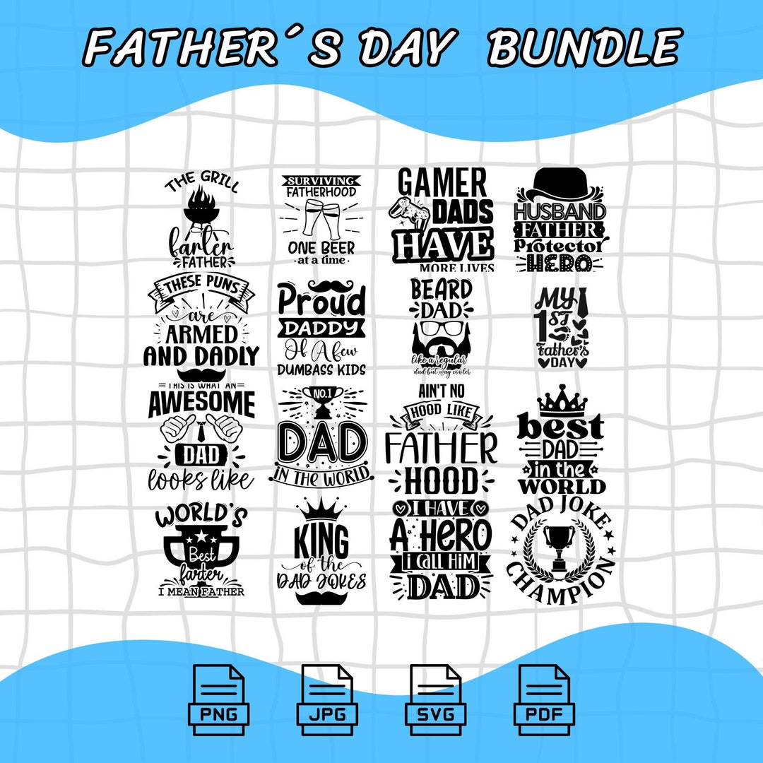 Father's Day 16 Pack Bundle | Father's Day| Father's Gift | SVG | PNG ...