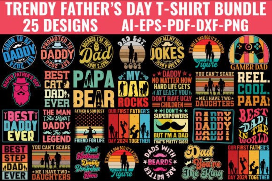 Trendy Father's Day Bundle | Digitaldownload | Digital Bundle | Fathers ...