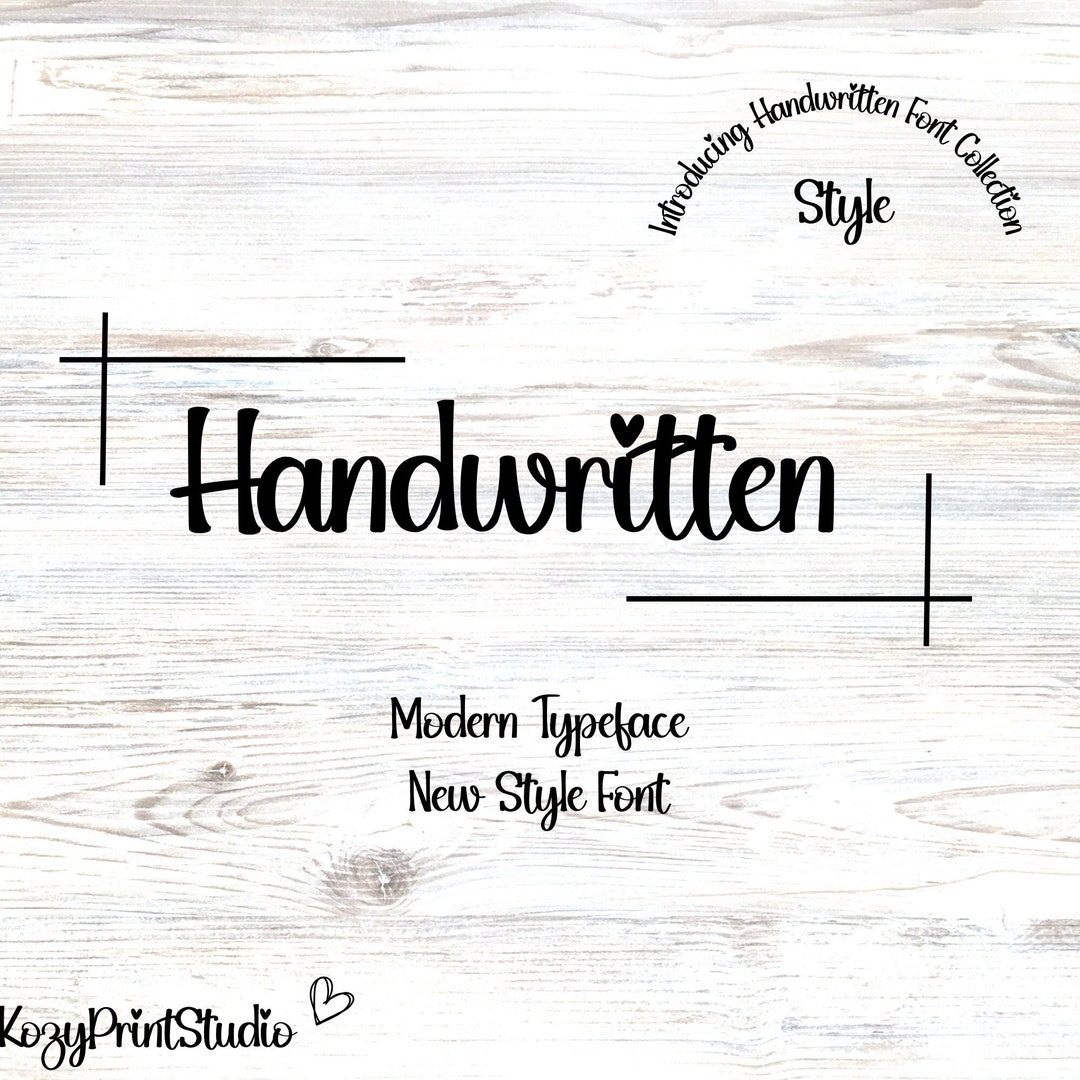 Handwritten Font | Classic Calligraphy | Digital File | Digitaldownload ...