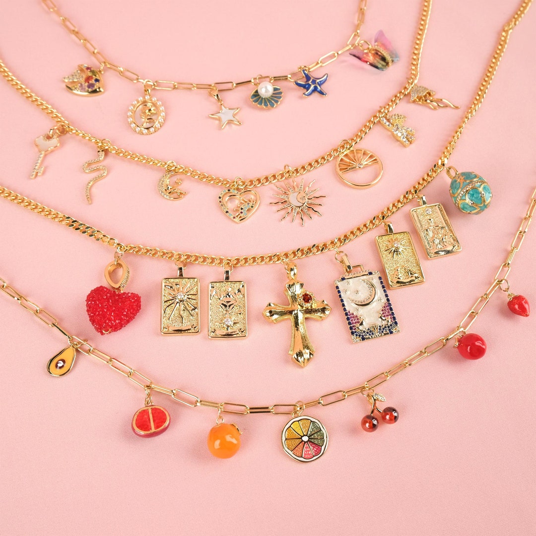 Mix and Match Jewelry Necklaces,personalize With A Chunky Gold Chain ...