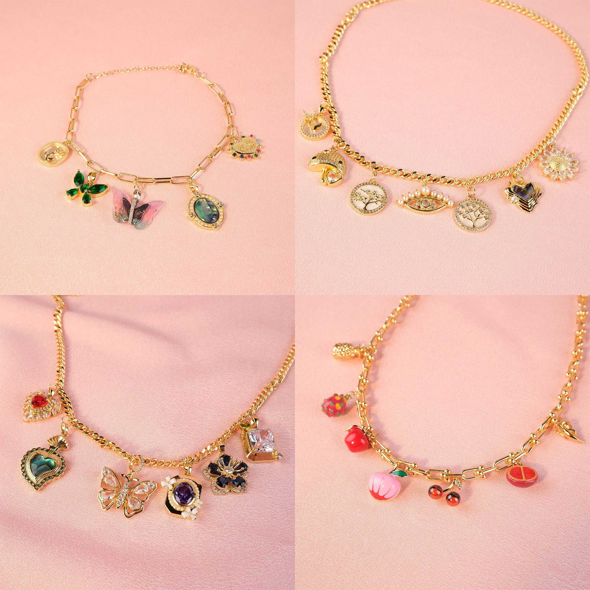 Design Your Own Charm Bracelet, Vintage Gold Charm Bracelet, Custom ...