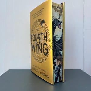 Fourth Wing Special Edition Hand Painted Fore Edge Book Rebecca Yarros ...