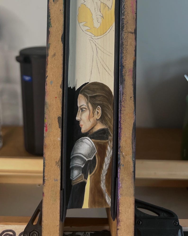 Fourth Wing Special Edition Hand Painted Fore Edge Book Rebecca Yarros ...