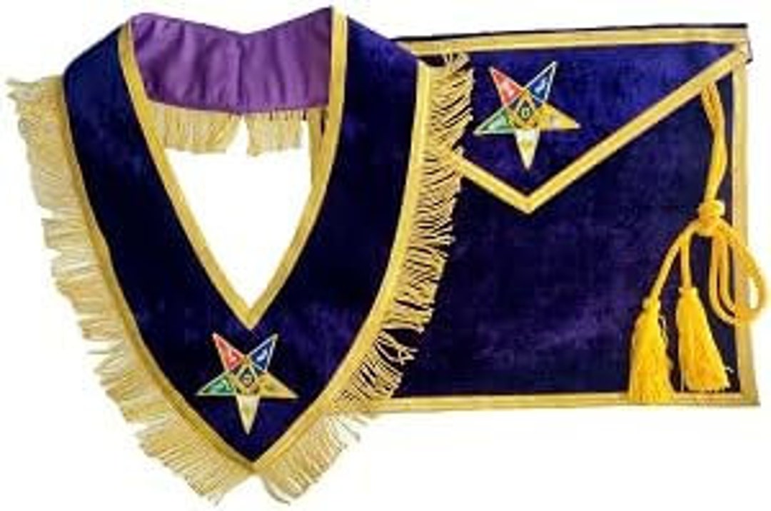 OES Worth Patronmatron Masonic Apron and Collar, EASTERN Star Apron - Etsy
