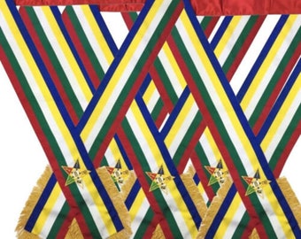 Masonic Order Eastern Star Sash, OES SASHES, MASONIC Sashes, 5 Pieces ...
