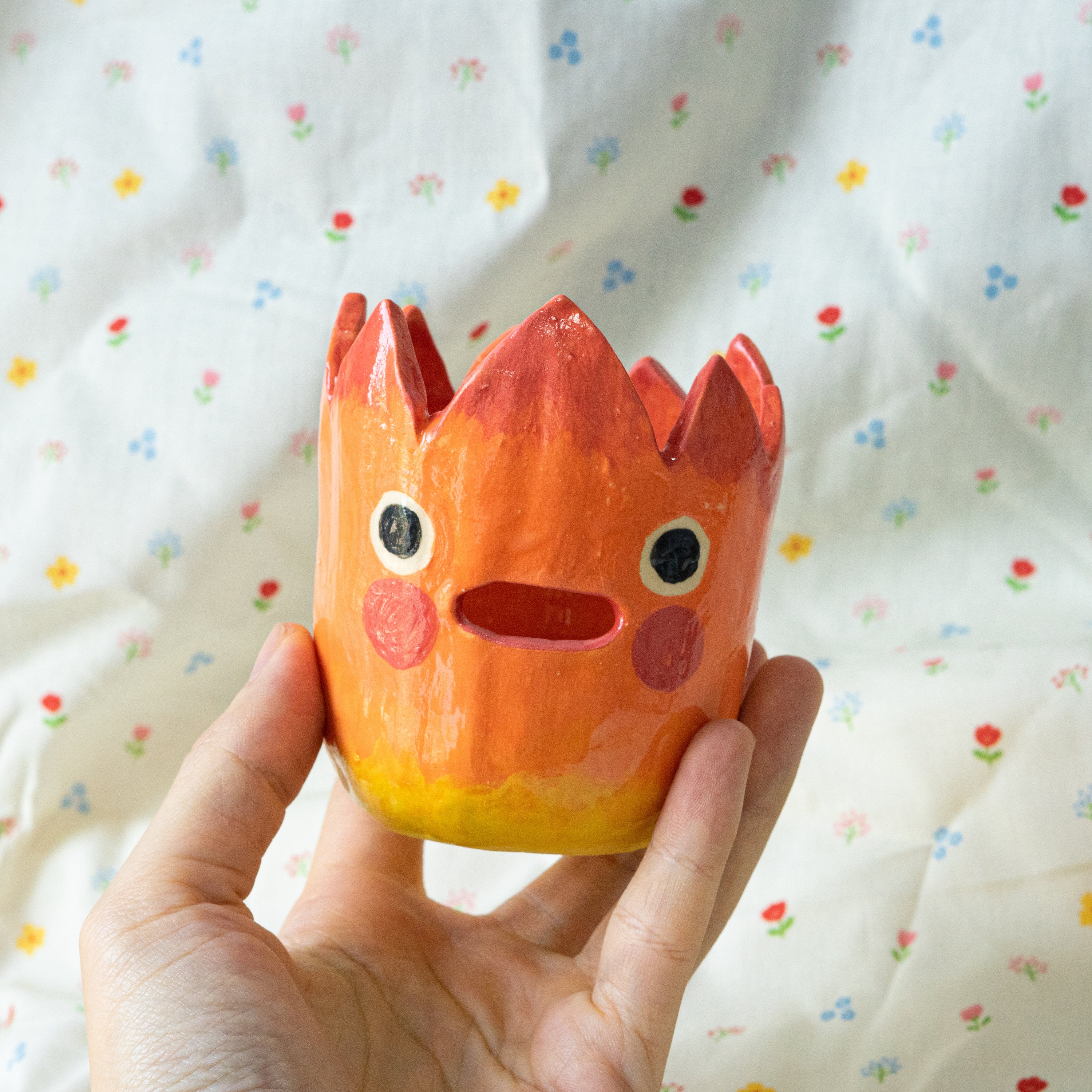 Spirited Away Cute Fire Demon Cup, Cute Mug, Calcifer, Ghibi My ...