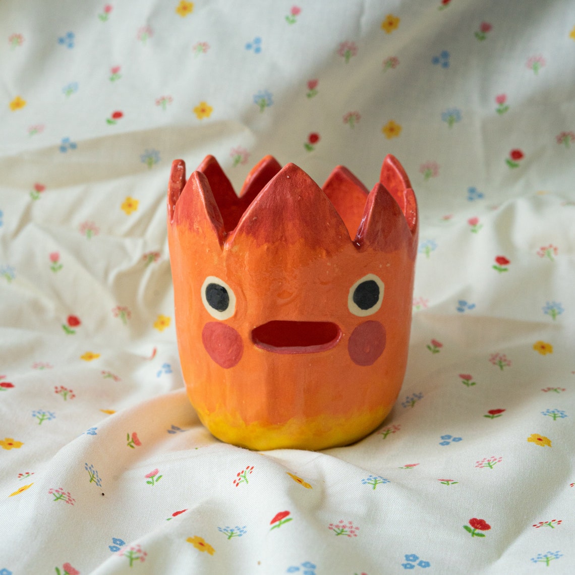 Spirited Away Cute Fire Demon Cup, Cute Mug, Calcifer, Ghibi My ...