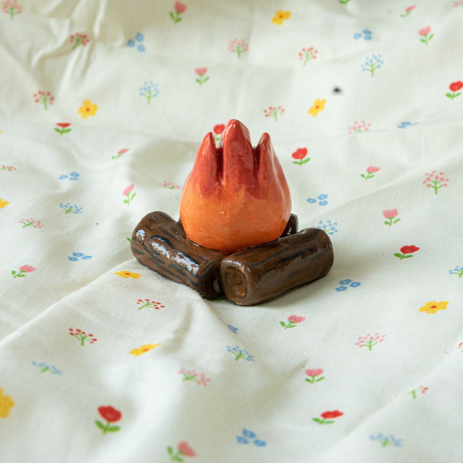 Ceramic Fire Demon Figurine, Cute Fire Character, Gift for Her, Cute ...