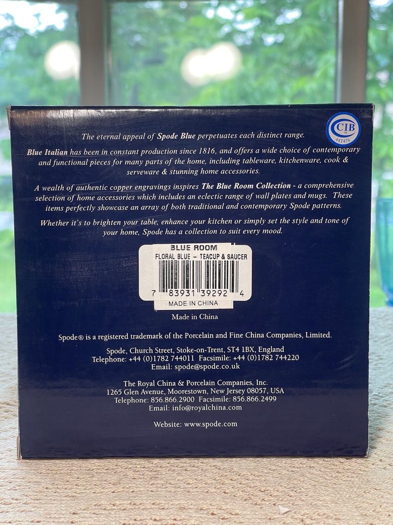 NIB Vintage Spode Blue, Blue Italian, ”the Blue Room Collection ...
