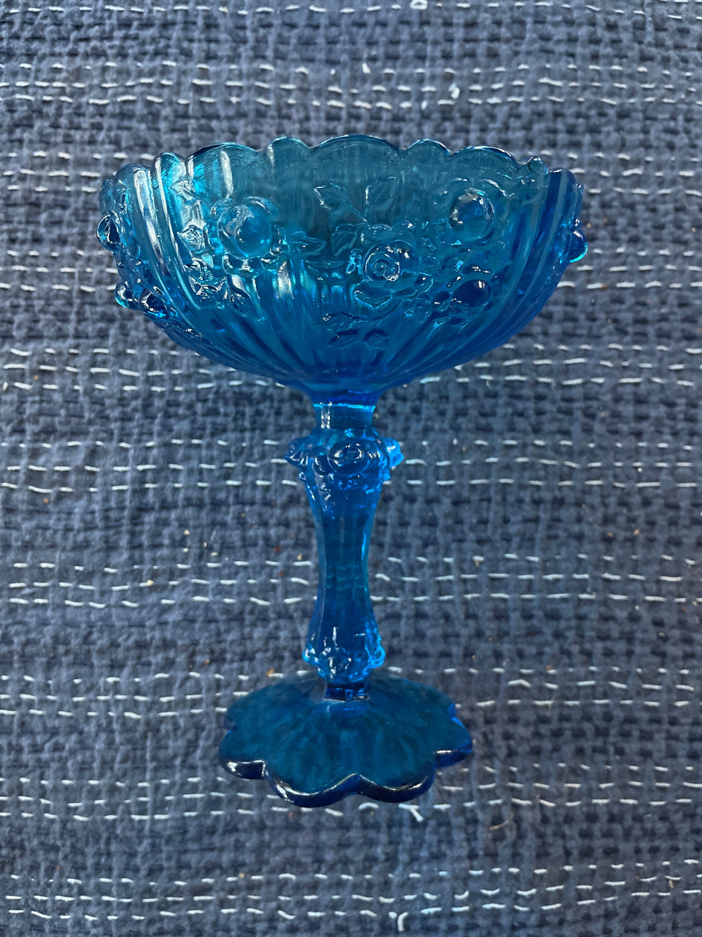 Vintage Fenton Glass Footed Comport or Compote Pedestal Dish. Colonial ...