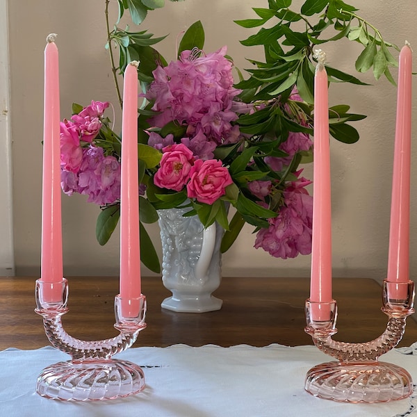 Pink Candlestick - Etsy