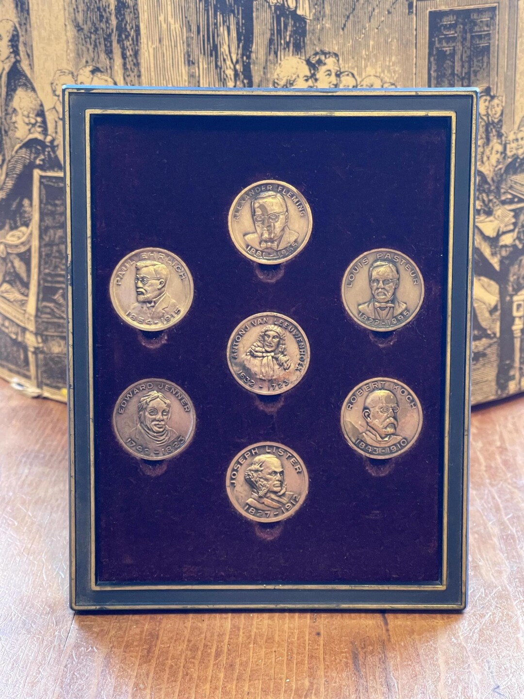 Vintage Set of 7 Coins “pioneers in the Fight Against Infectious ...