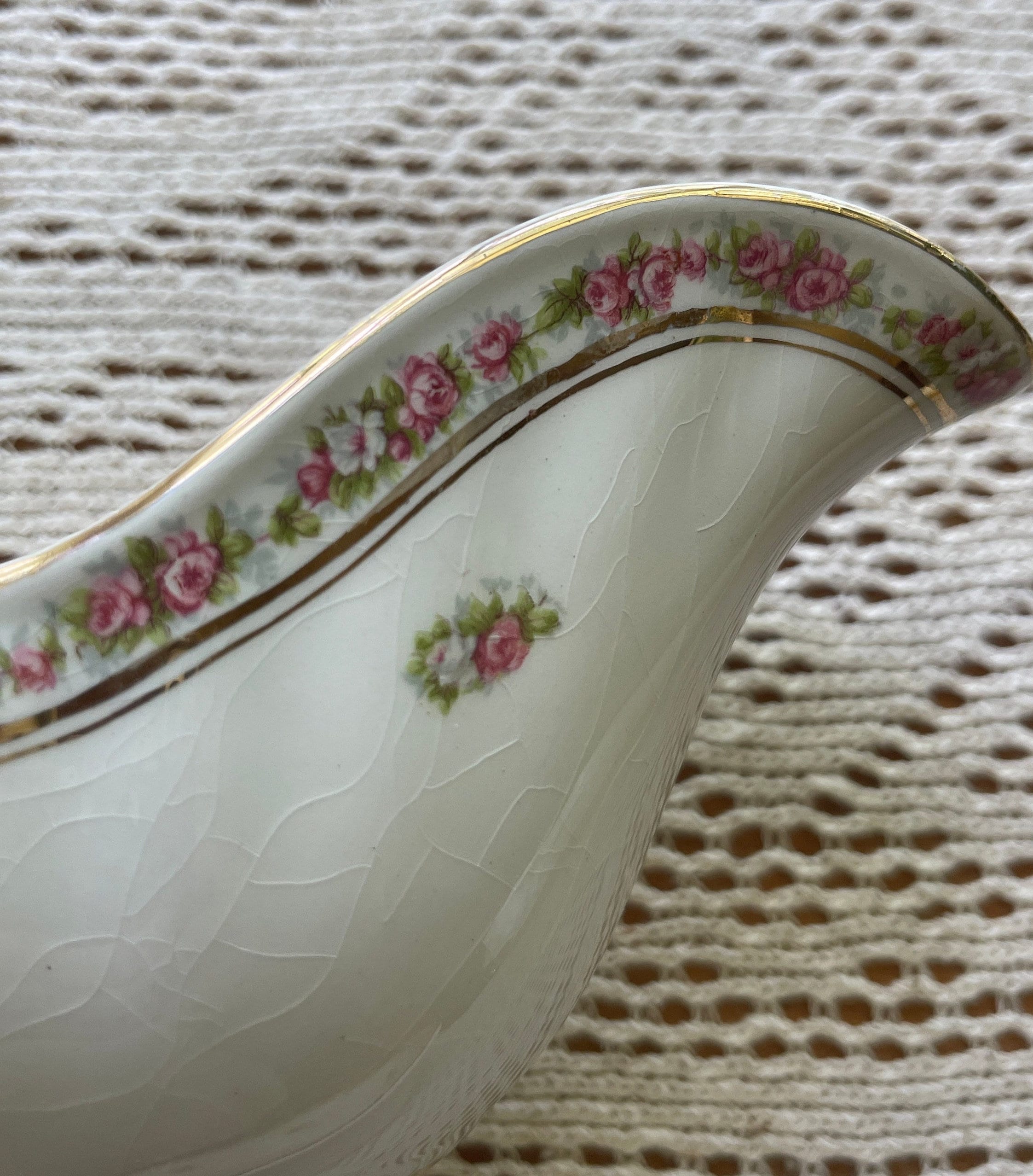 Set of 2 Antique Mercer China Semi-vitreous Dishes in Off-white, Pink ...