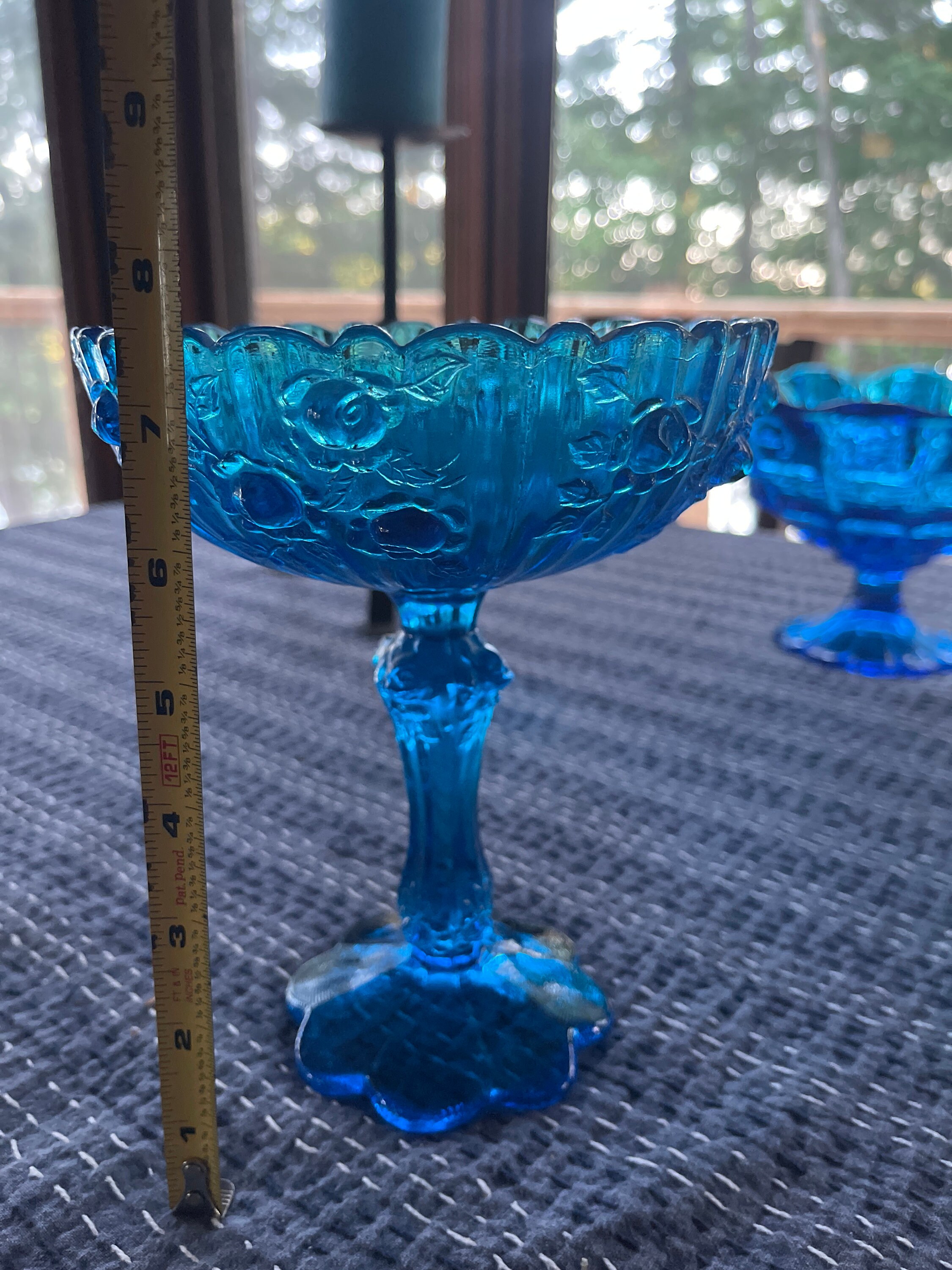 Vintage Fenton Glass Footed Comport or Compote Pedestal Dish. Colonial ...