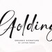 Golding Signature Font, Script Font, Beautiful Font, Vintage Font ...