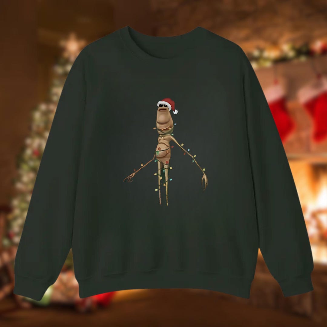 Marcus the Worm Meme Sweatshirt, Funny Christmas Lights Shirt ...