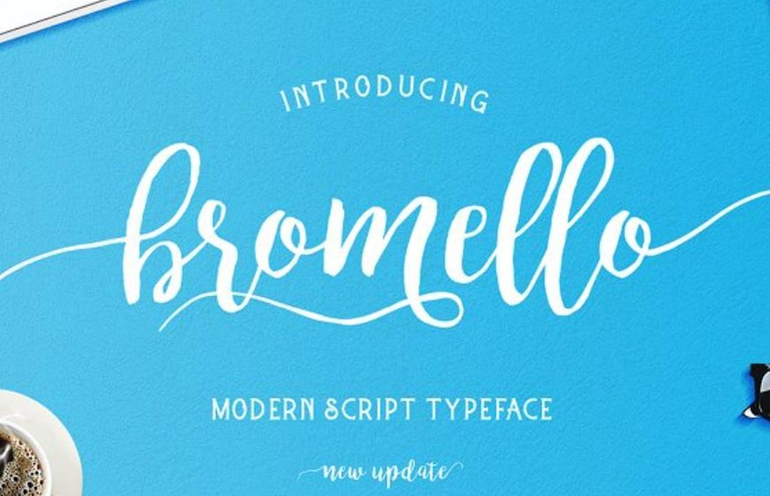 Bromello Font, Handwritten Font, Wedding Font, Cricut Fonts, Casual ...