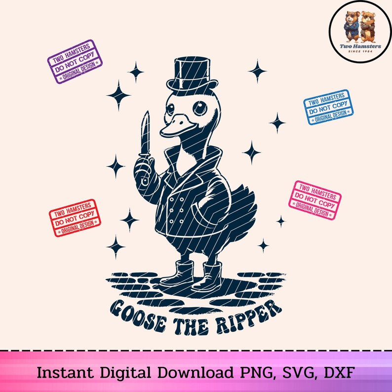 Goose the Ripper SVG PNG Shirt/sweatshirt, Goose Meme, Quirky Goose ...