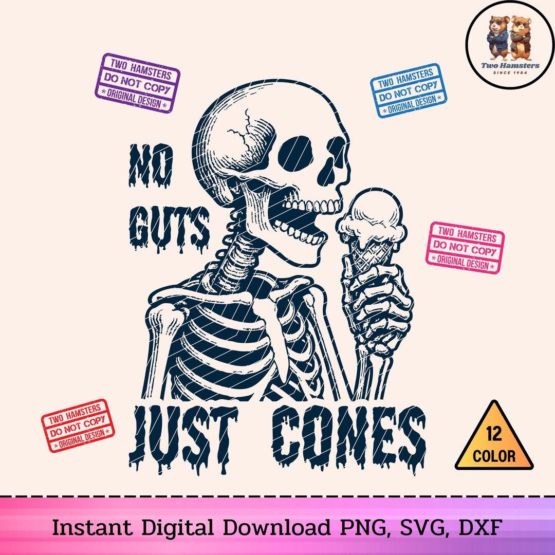 No Guts, Just Cones SVG PNG Shirt/sweatshirt, Ice Cream, Spooky ...