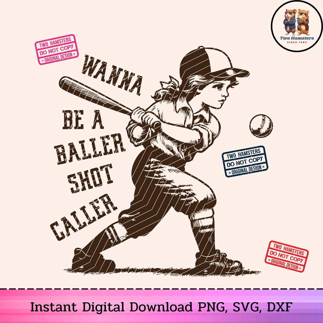 Baseball Art Print: Wanna Be a Baller Shot Caller (digital Download) - Etsy