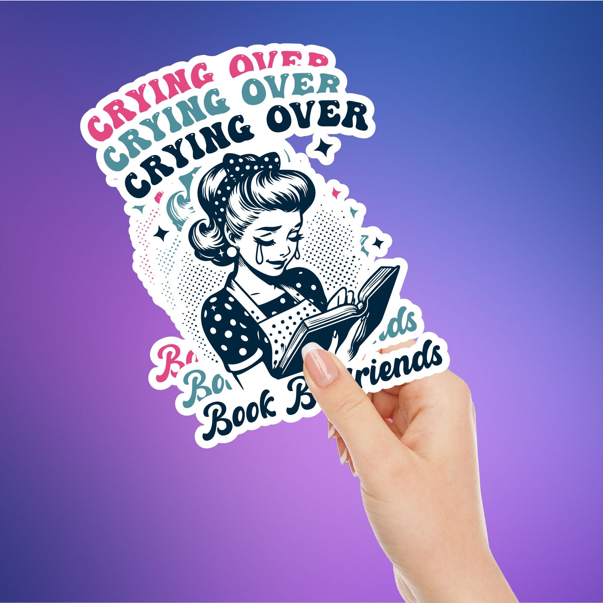 Crying Over Book Boyfriends SVG PNG Shirt, Gift for Woman, Trendy ...