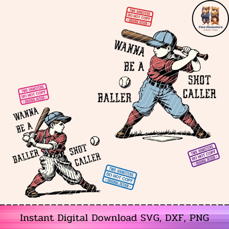 Baller Shot Caller Baseball Art Print: Retro Sports Illustration ...