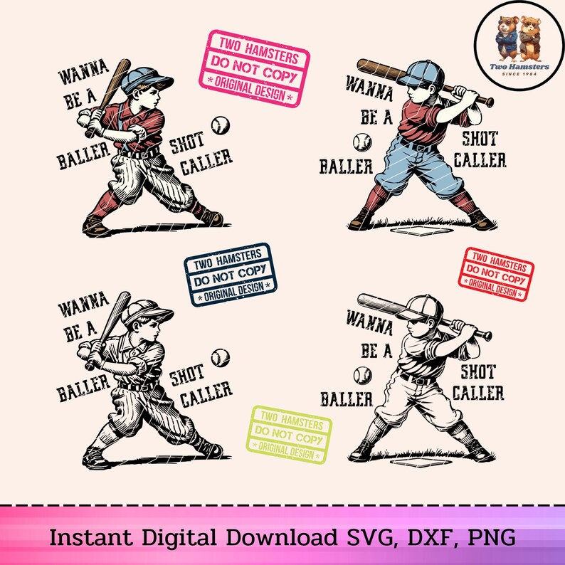 Baller Shot Caller Baseball Art Print: Retro Sports Illustration ...