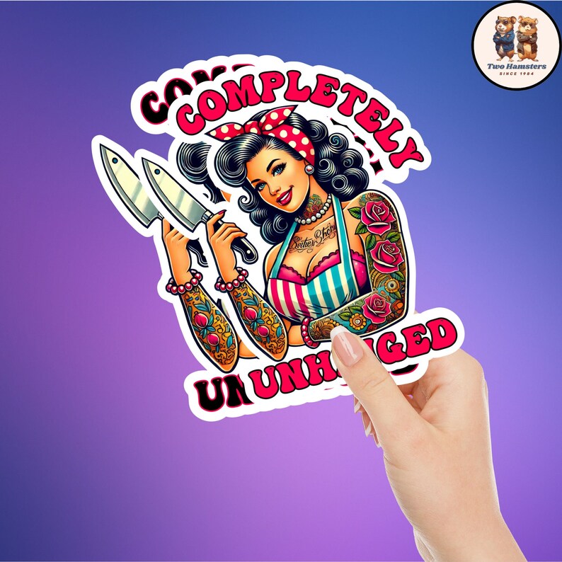 Completely Unhinged PNG Shirt/sweatshirt, Retro Unhinged Girl, Trendy ...