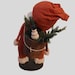Primitive Cottage Santa Figure With Rusty Bell and Cute Backpack ...