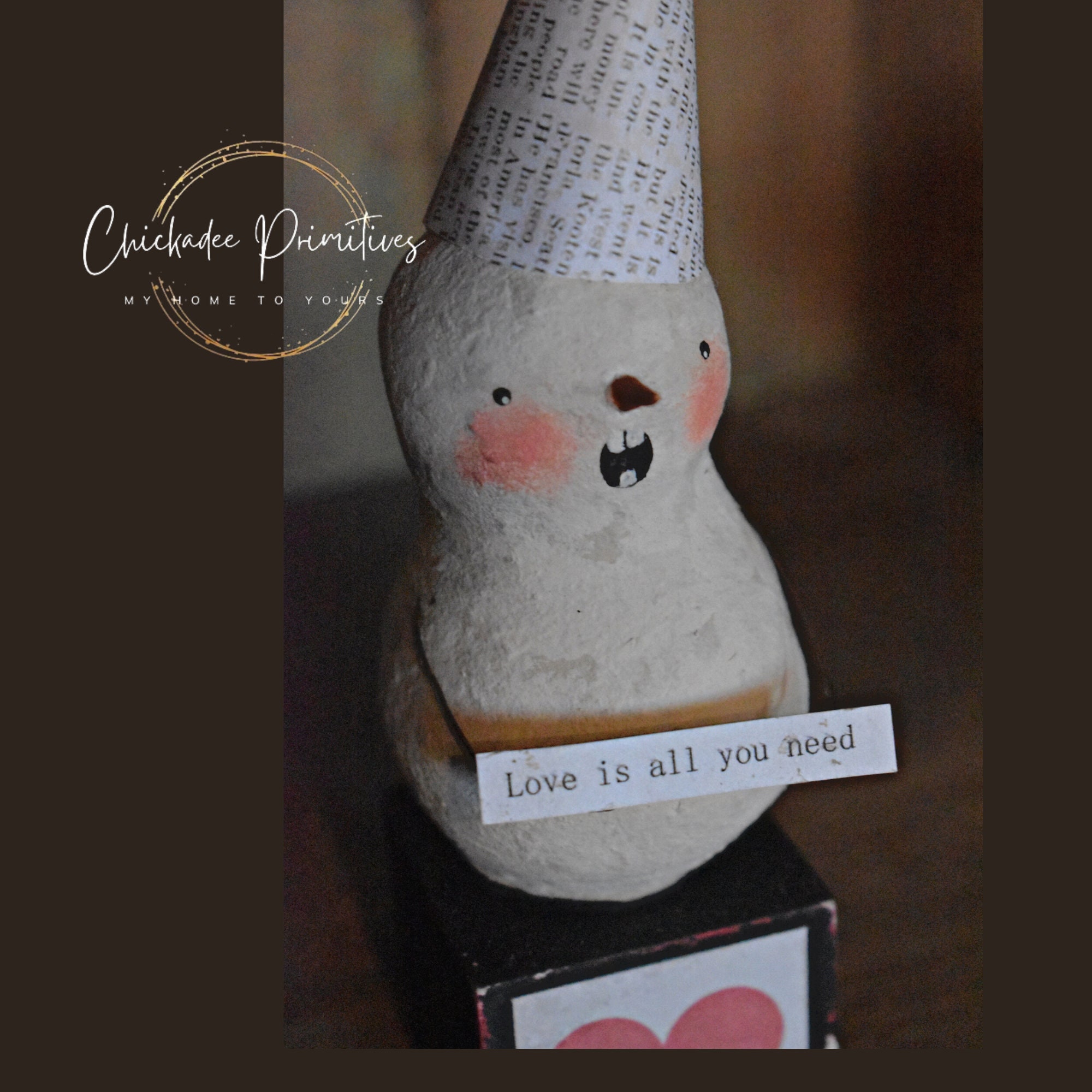 Clay Valentine Snowman Assemblage Tutorial by Chickadee Primitives PDF ...